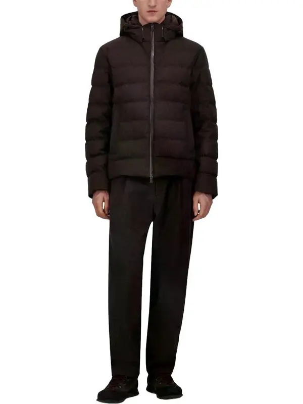 Herno Water-repellent Pleated Tailored Trousers - Brown