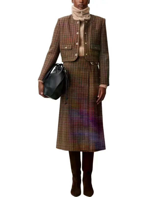 Claudie Pierlot Straight Checked Jacket - Brown