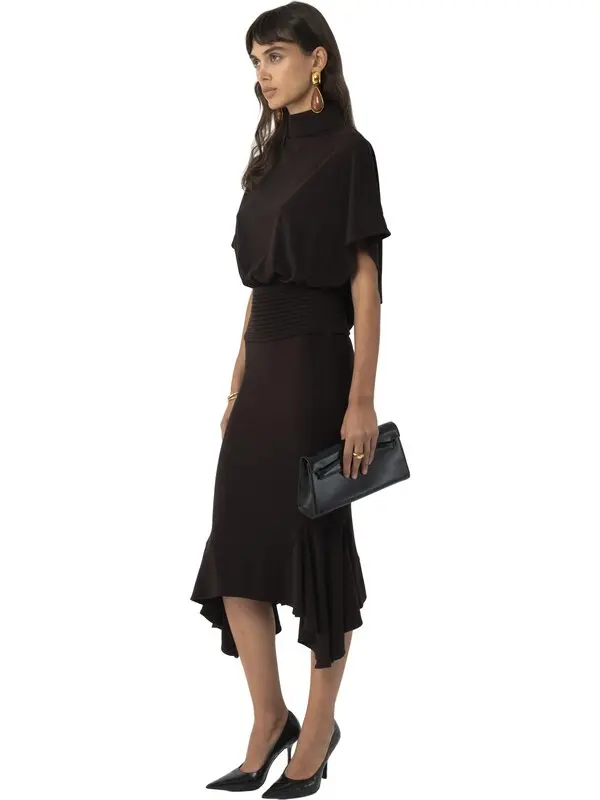 Arakii Jersey Mist Dress - Dark Brown