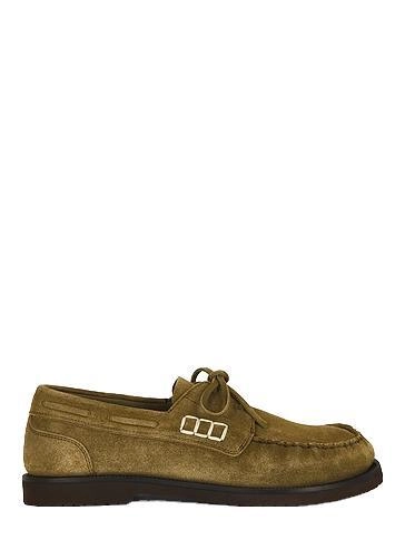 JW Anderson Loafer Boat Shoes - Olive