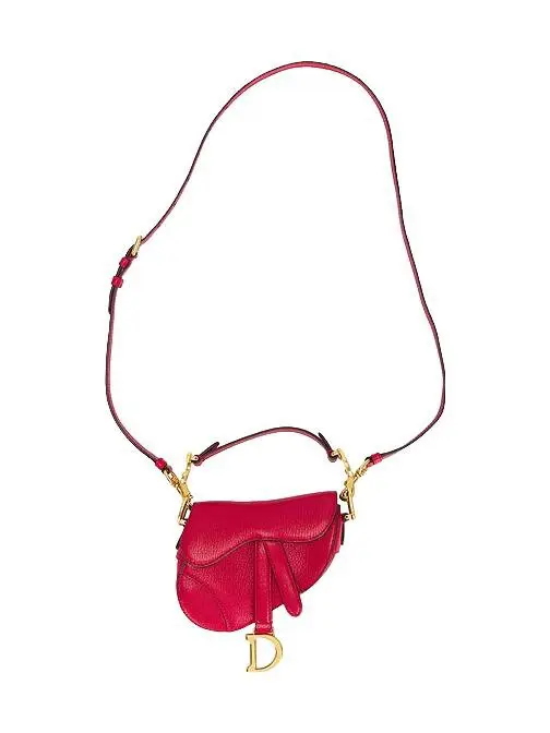 Dior Micro Saddle Bag - Red
