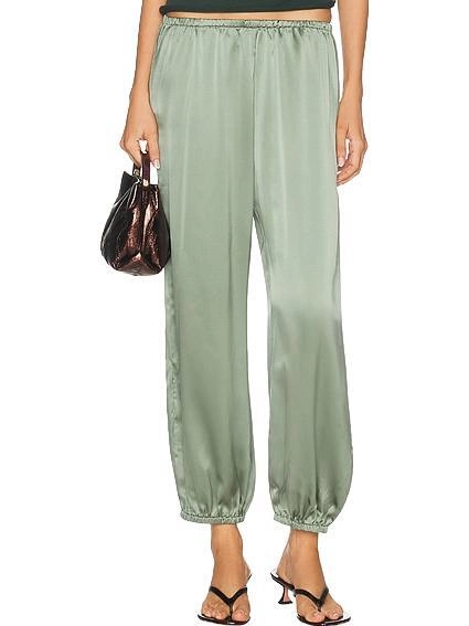 Donni. The Silk Balloon Pant - Dill