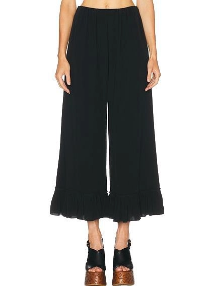 Chloé Frill Hem Pant - Black