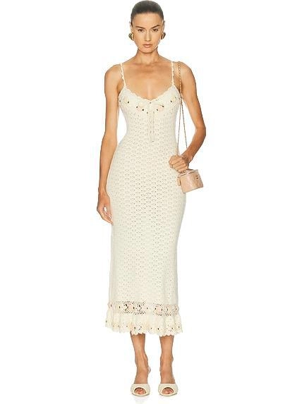 MIRROR PALAIS Rosarium Lady Length Dress - Creme