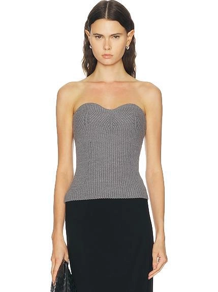 JIL SANDER Strapless Knit Top - Basalt