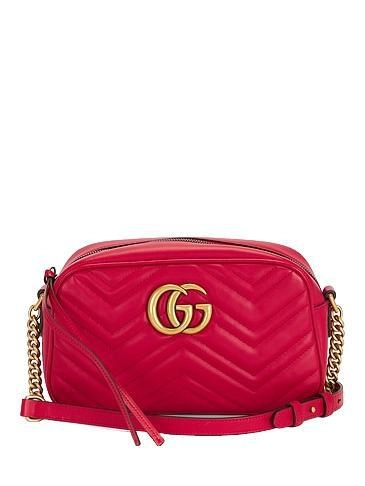 Gucci Mini Gg Marmont Shoulder Bag - Red