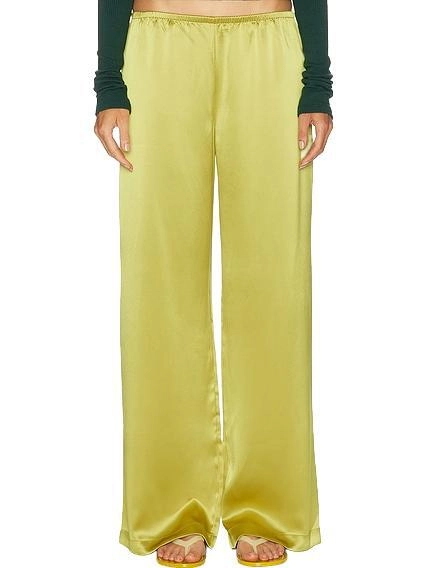 LESET Barb Wide Leg Pant - Chartreuse