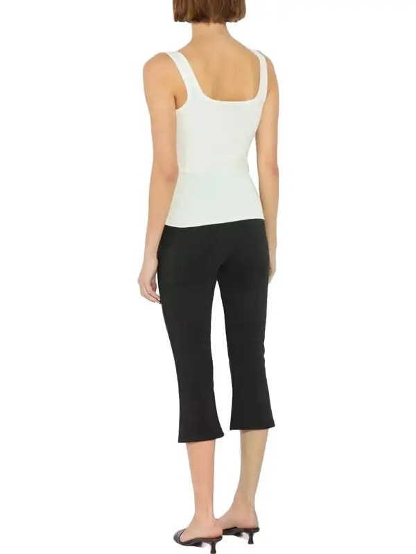 THE PARK Sawyer Ribbed Square-neck Tank Top - White
