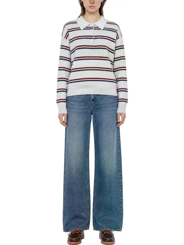 LEVI'S Striped Polo Shirt - Grey