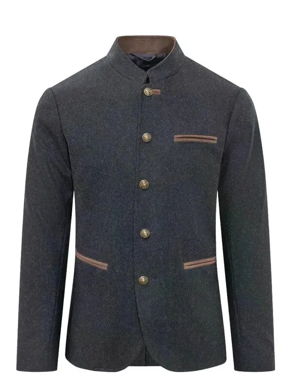 SCHNEIDERS Otto High-neck Coat - Blue