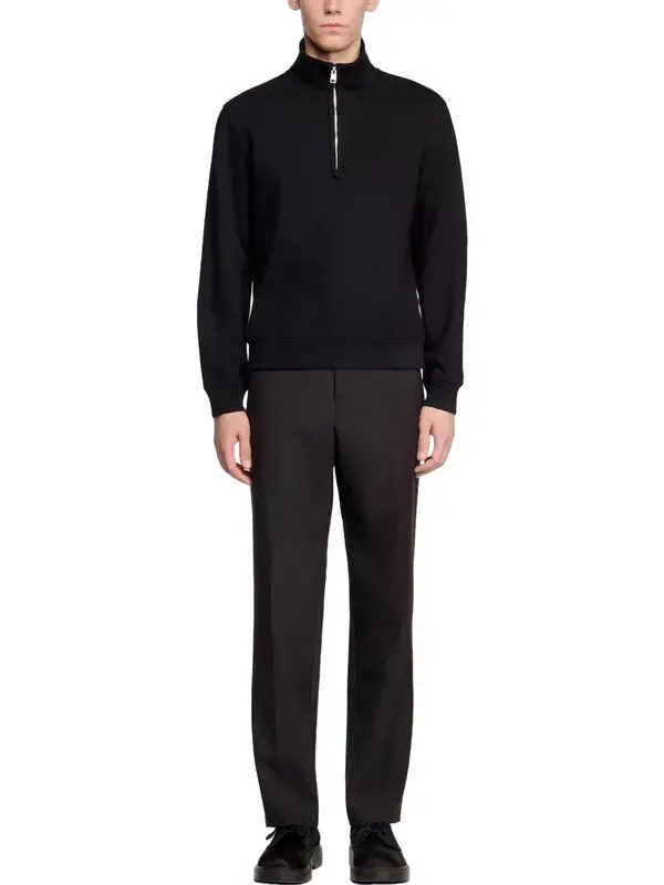 Sandro Quarter-zip Sweater - Black