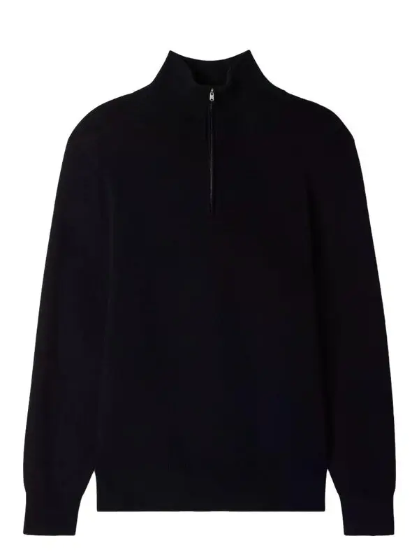 Sandro Quarter-zip Sweater - Black