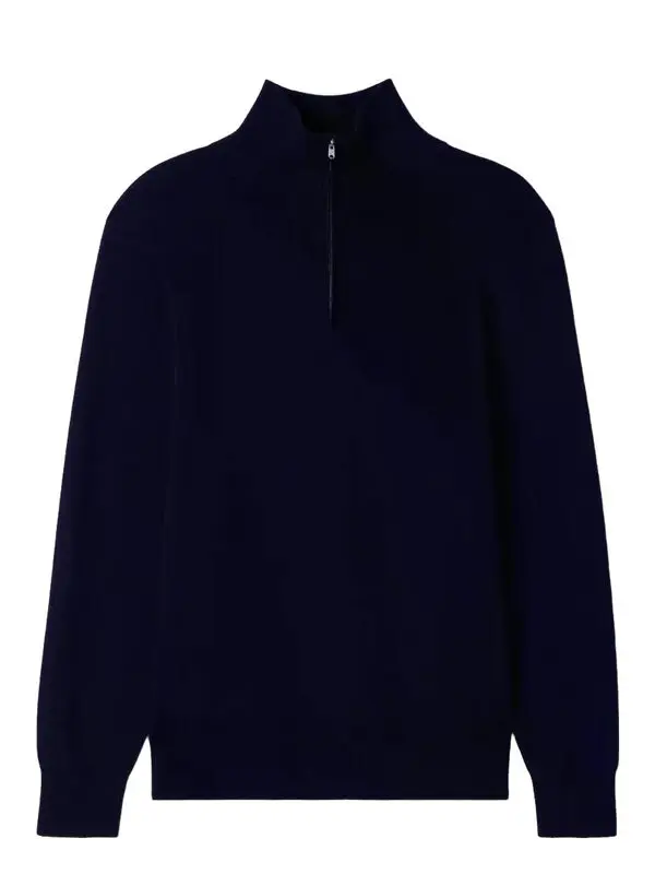Sandro Quarter-zip Sweater - Black