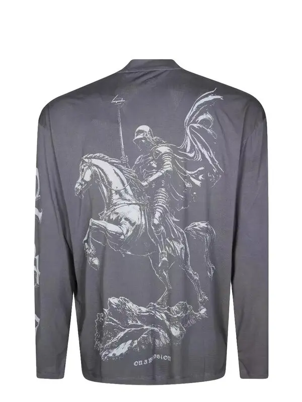 REPRESENT 247 Long-sleeve Graphic-print T-shirt - Grey