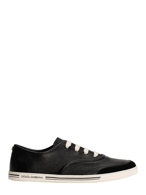 Dolce & Gabbana Saint Tropez Calfskin Sneakers Sneakers - Black