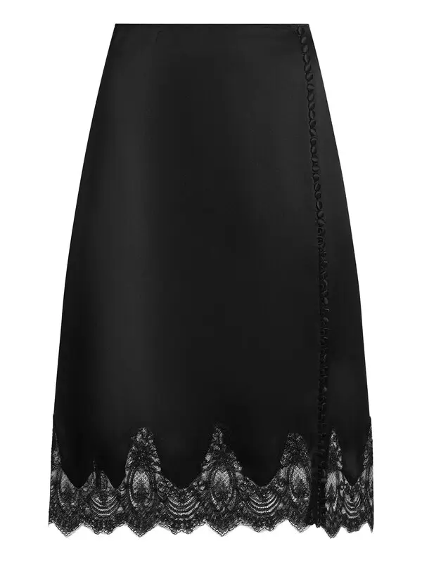 Dolce & Gabbana Satin Skirt Collection Silk - Black