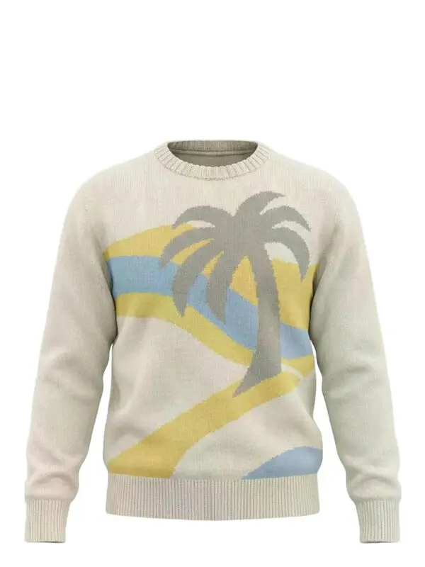 HARDEN Palm Tree-intarsia Sweater - Neutrals