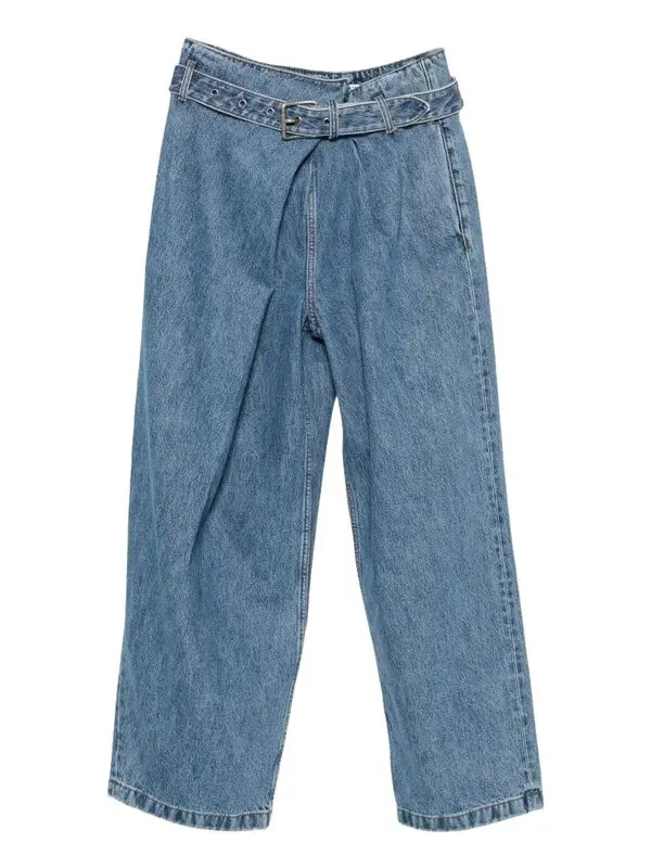 Loewe Draped Denim Jeans - Blue