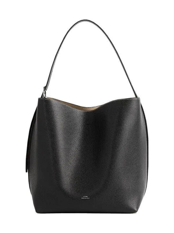 TOTEME Medium Tote Bag In Grained Leather - Black