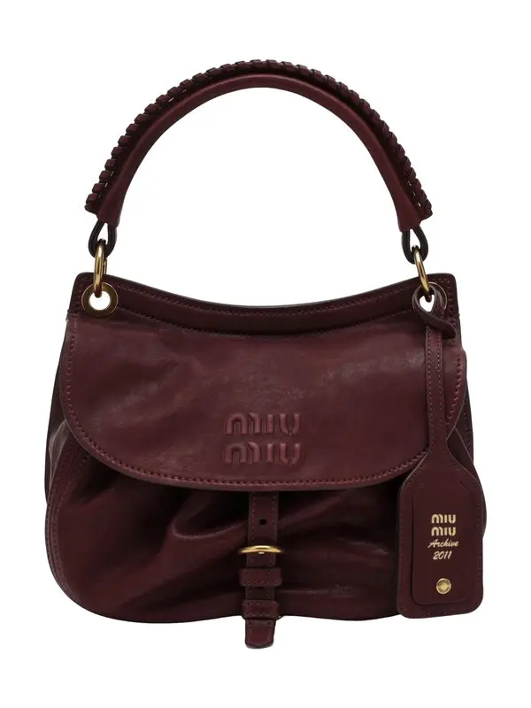 Miu Miu Rendez-vous Bag In Leather, Amaranto - Red