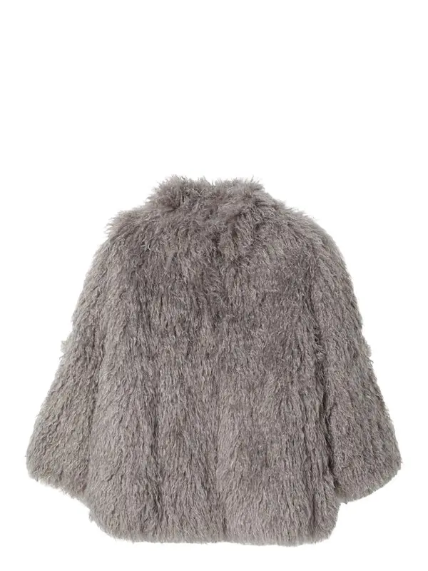 DOUUOD Taupe Faux Fur-effect Coat - Grey