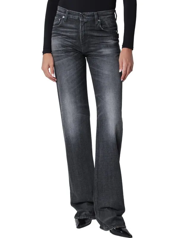HAIKURE Straight Leg Jeans In Cotton - Black