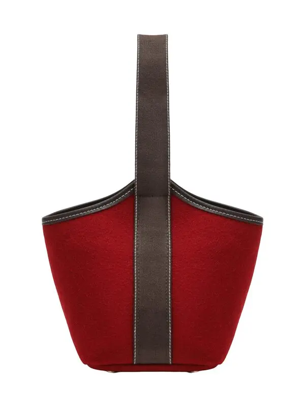 Rue De Verneuil Narita S Flannel Bucket Bag - Red