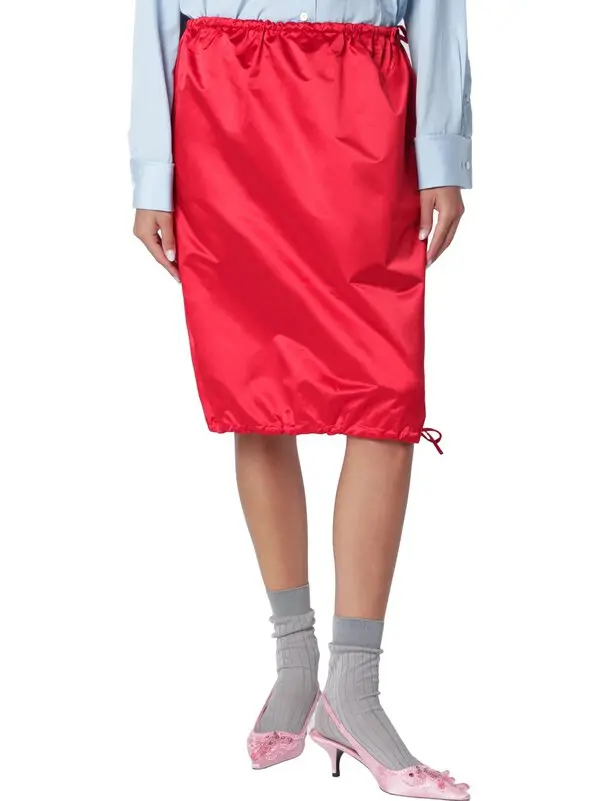 Prada Silk Skirt - Red