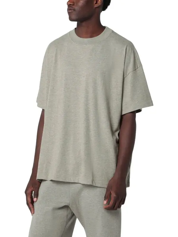 Fear Of God Essentials Seal Heather T-shirt In Tri-blend Jersey - Grey