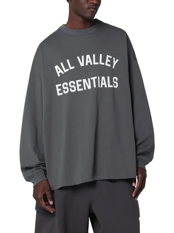 Fear Of God Merch Long-sleeved Cotton T-shirt - Grey