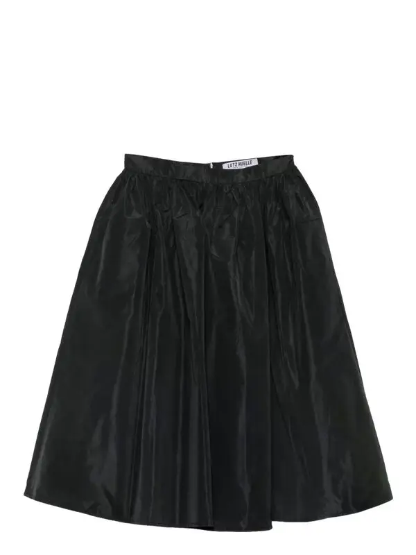 LUTZ HUELLE Glory Pleated Midi Skirt - Black