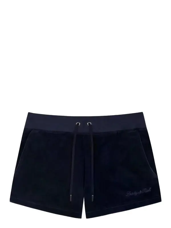Sporty & Rich Krystal Logo-embellished Shorts - Blue