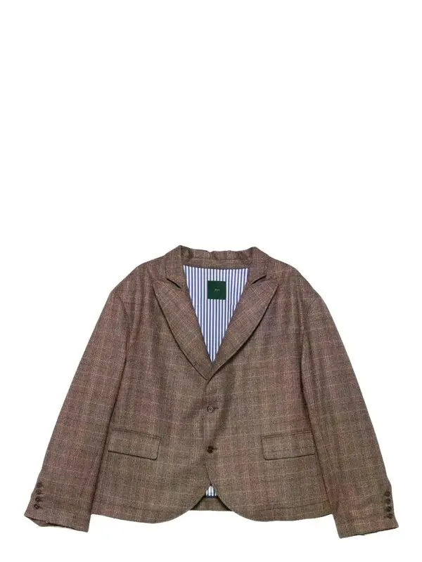 MAISON JEJIA Alba Check-pattern Notched-lapel Jacket - Brown