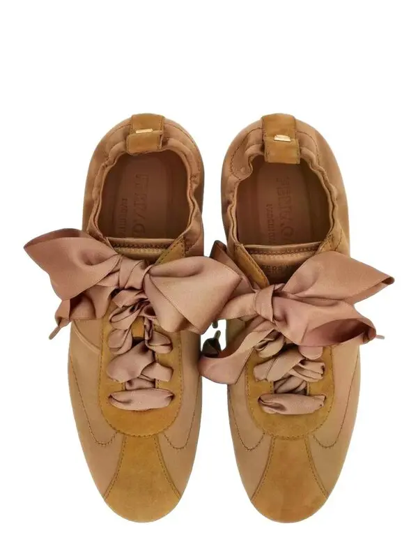 FERRAGAMO Bow-detail Sneakers - Brown