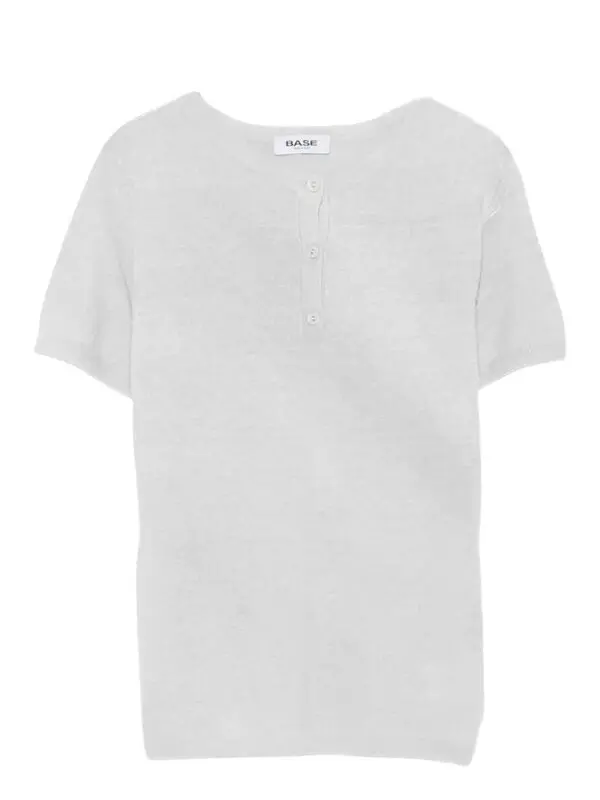 BASE MILANO Button-placket T-shirt - Grey