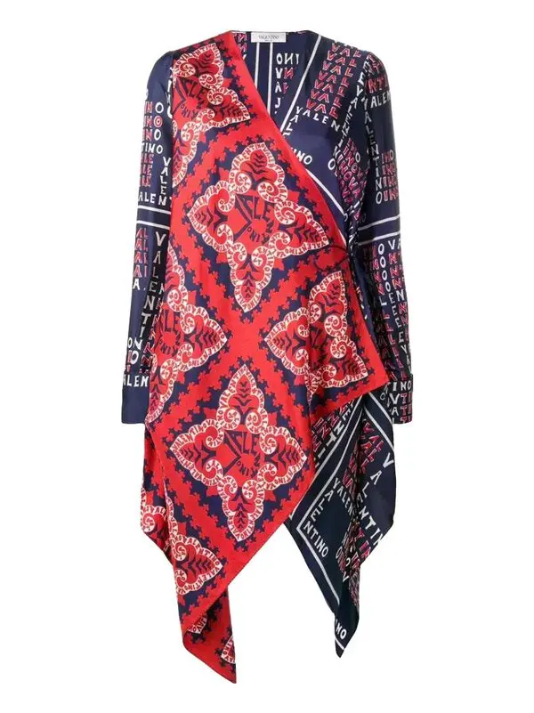 Valentino Garavani Asymmetrical Wrap Blouse - Blue