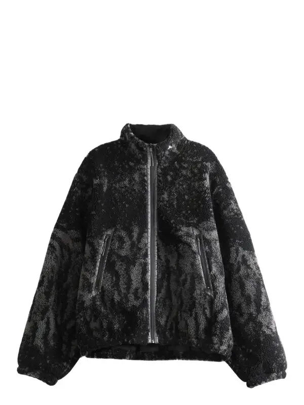ROA Ewe Fleece-texture Jacket - Black