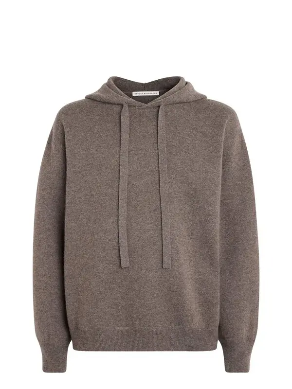 Studio Nicholson Wool-cashmere Cope Knitted Hoodie - Green