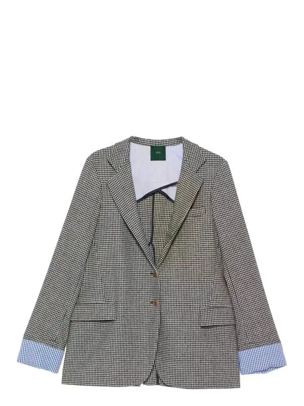 MAISON JEJIA Birkin Houndstooth-patterned Blazer - Grey