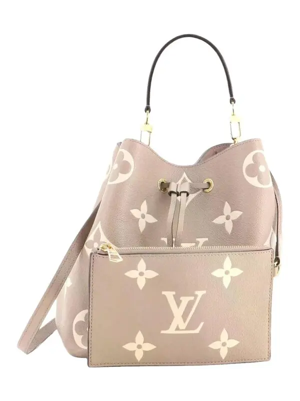 LOUIS VUITTON Neonoe Handbag Bicolor Monogram Empreinte Giant Mm Bucket Bag - Neutrals