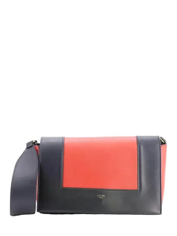 Celine Frame Leather Medium Shoulder Bag - Red