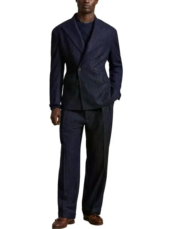 Polo Ralph Lauren Heyworth Chalk-stripe Flannel Suit - Blue