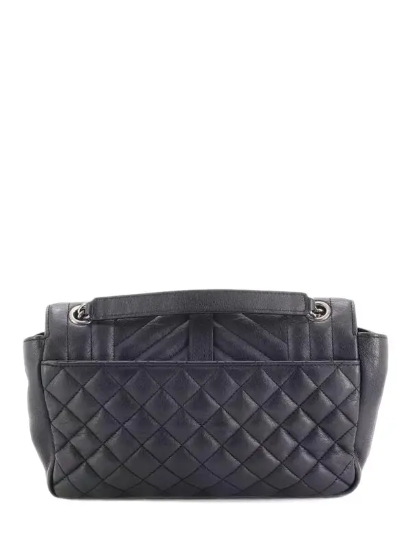 Saint Laurent Classic Monogram Slouchy Envelope Satchel Mixed Matelasse Leather Medium Shoulder Bag - Black
