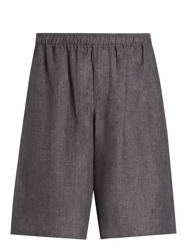 Dolce & Gabbana Linen Canvas Trousers Pants And Shorts - Grey