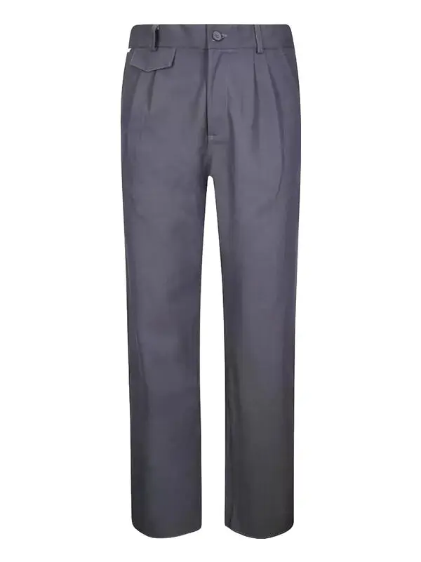 GR10K Replicated 10005 Pleated Straight-leg Trousers - Grey