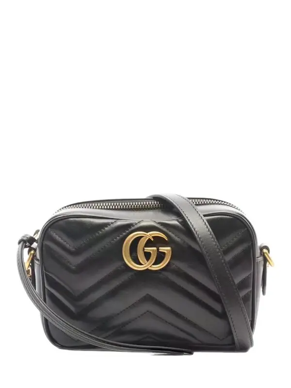 Gucci 2010s Gg Marmont Quilted Shoulder Bag - Black