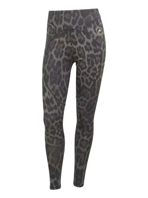 Adidas Leopard-print Leggings - Grey