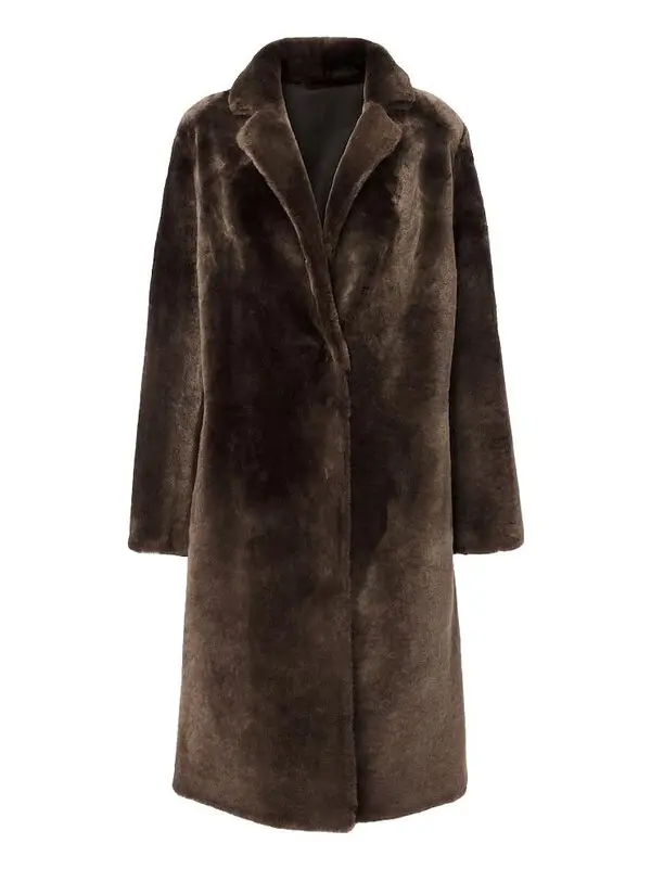 YVES SALOMON Shearling Coat - Brown
