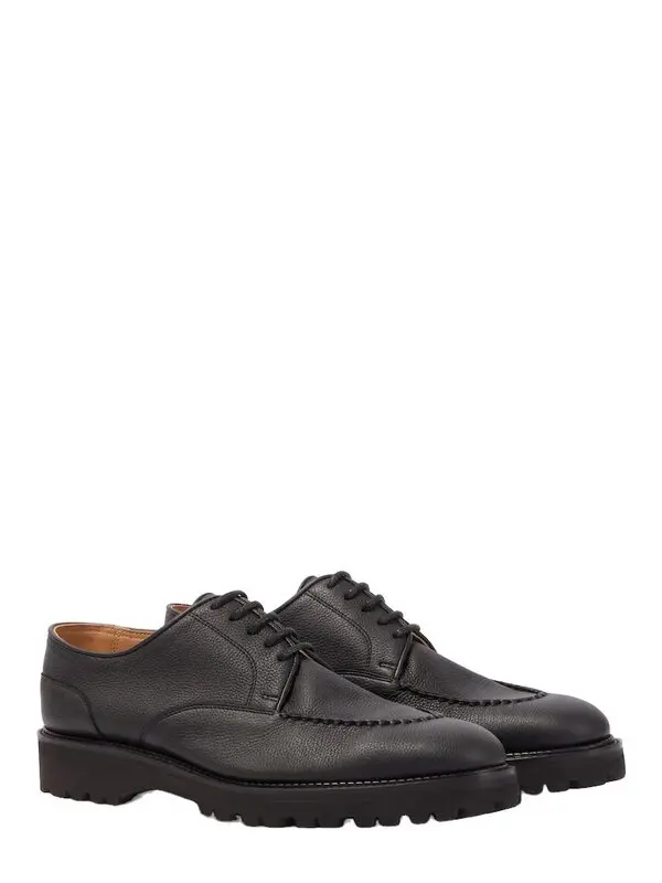 John Lobb Leather Derby Shoes - Black