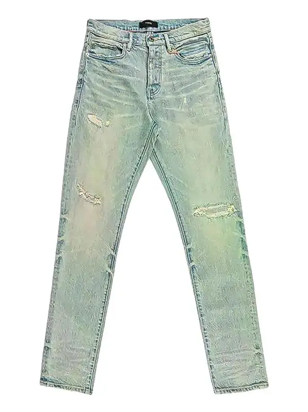 PURPLE BRAND P005 Distressed Slim-fit Jeans - Blue